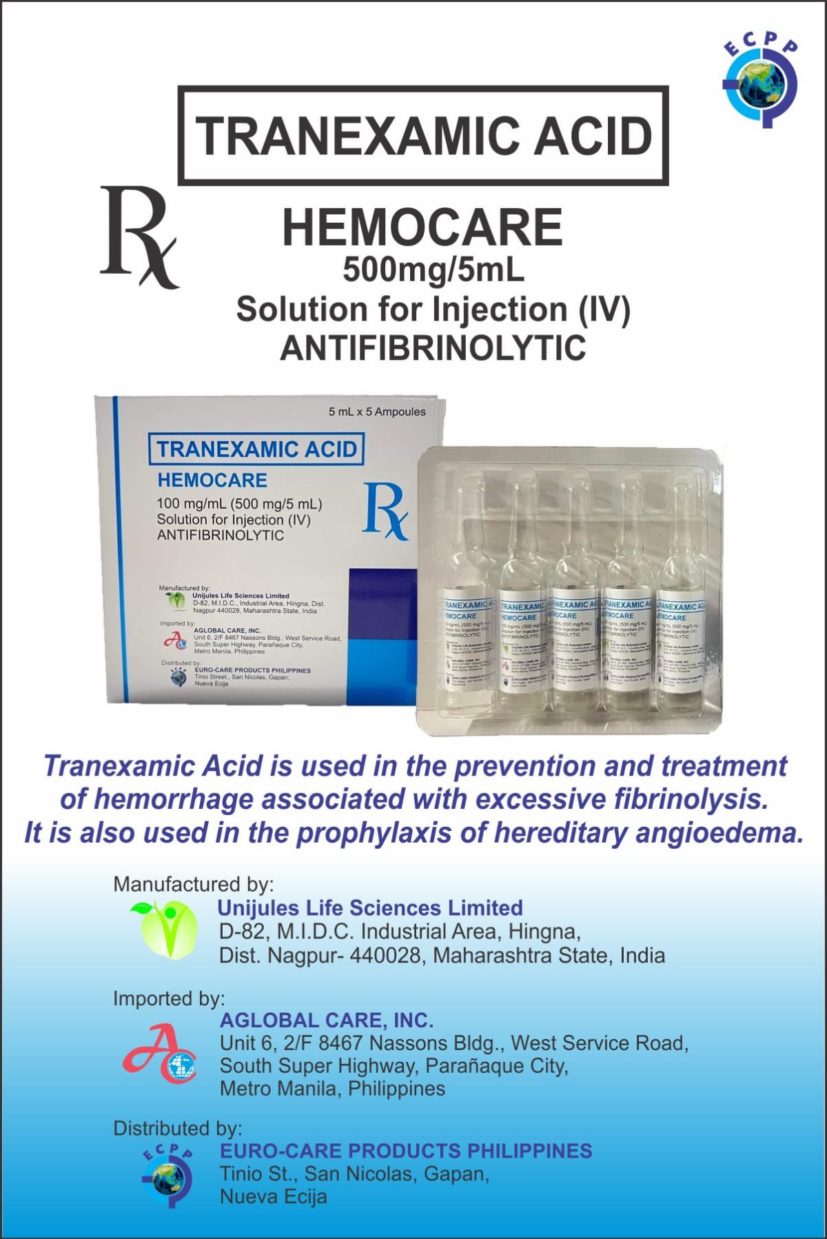 Hemocare – Euro-Care Products, Phils.